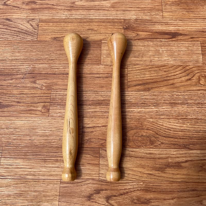 1970s Ludwig No. 334 Solid Wood Concert Bass Drum Beater Pair | Reverb