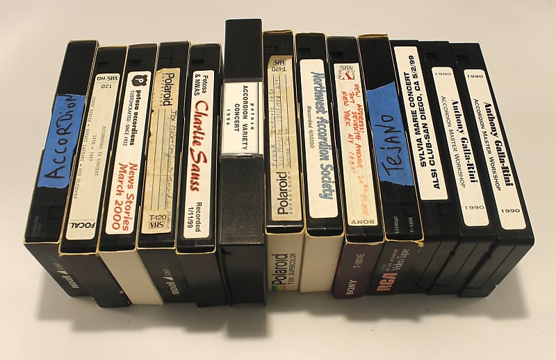 Lot of 13 Used Accordion VHS Tapes - Petosa, | Reverb