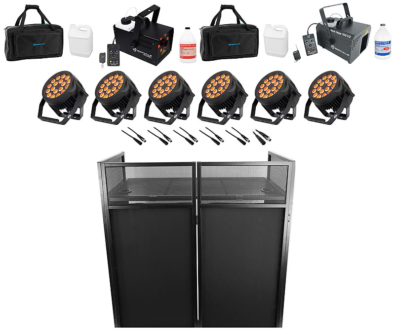 (6) American DJ 18P HEX IP Outdoor LED DMX Par | Reverb