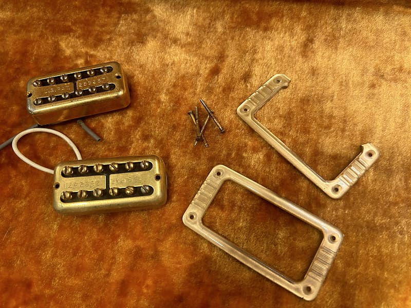 Vintage Gretsch Filtertron Pickups 1960’s Gold w Surrounds | Reverb