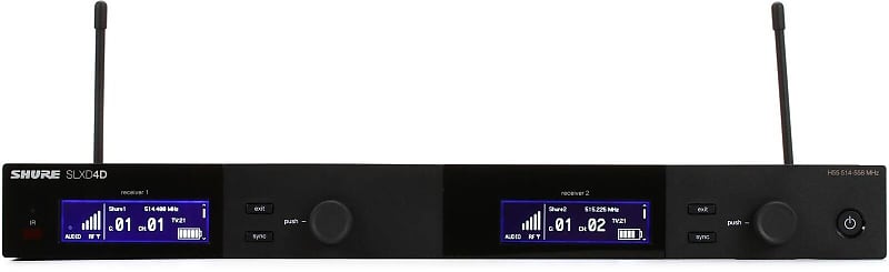 Shure SLXD4D Dual Channel Wireless Receiver (Transmitters | Reverb