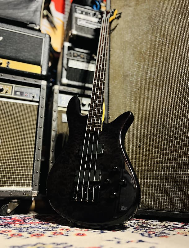 2001 Spector Q4 Pro Bass MIK - Transparent Black | Reverb