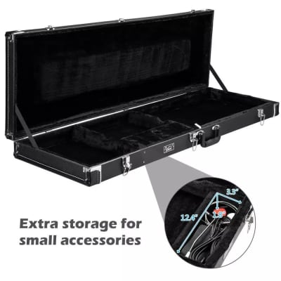 Universal Square Bass Guitar Hard Case Wooden Shell Lockable | Reverb