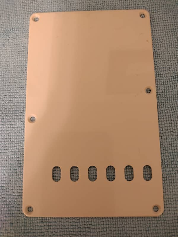 Stratocaster Tremolo Back-plate, Vintage Style, Off-white, | Reverb