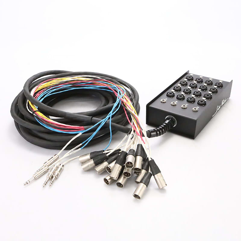 Livewire 16x4 50ft 16-Channel Stage Audio Snake Box XLR TRS | Reverb