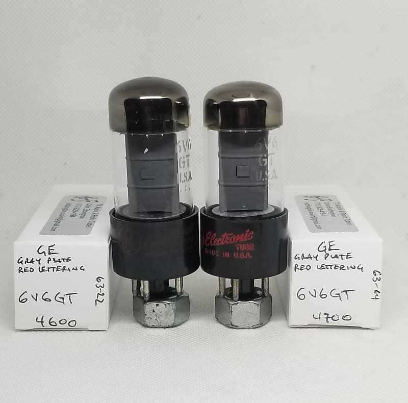 GE 6V6GT Clear Glass Well Matched (2.1%) Pair NOS 6V6 | Reverb