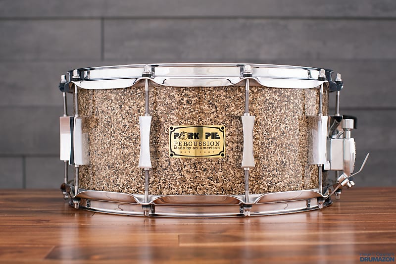 PORK PIE 14 X 6.5 MAPLE SNARE DRUM, B20 CYMBAL GLITTER | Reverb