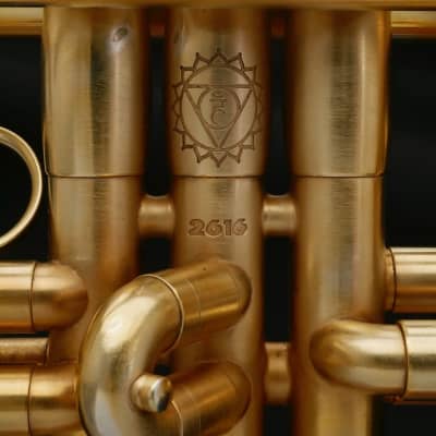 Pre-Owned Monette Raja P3-STC Trumpet in Brushed Gold Plate! | Reverb