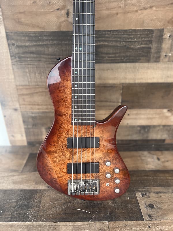 Brice six string - Tobacco Burst Highly figured, burl maple | Reverb