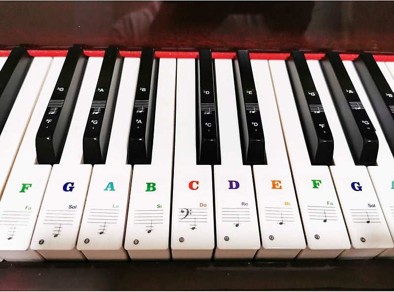 Piano Keyboard Stickers for 88/61/54/49/37 Key, Bold Large | Reverb