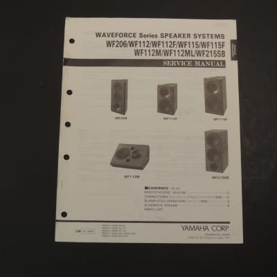 Yamaha Waveforce Series Speaker Systems Service Manual [Three | Reverb