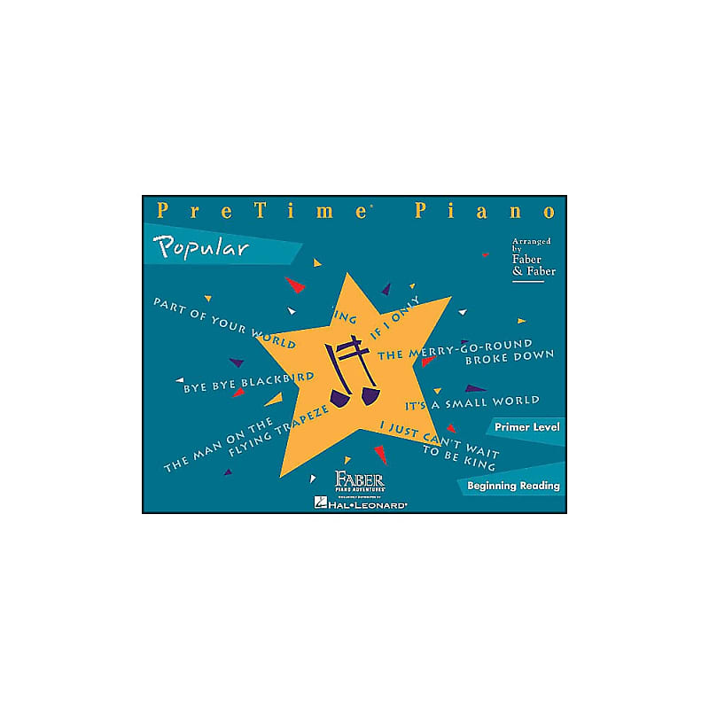 Faber Piano Adventures Pretime Popular Primer/Beginning | Reverb