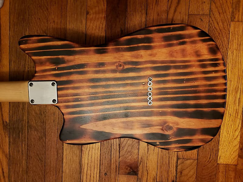 Barncaster Mustang telecaster hybrid body Torched | Reverb