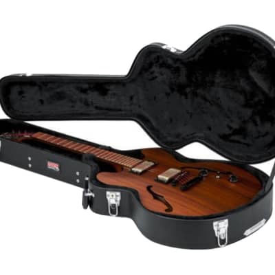 Glarry High-End Fine-Grain PU Leather Hard Case for 335 Style | Reverb