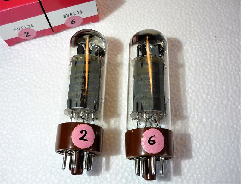 Platinum Matched pair EL34 SED Winged "C", St Petersburg | Reverb