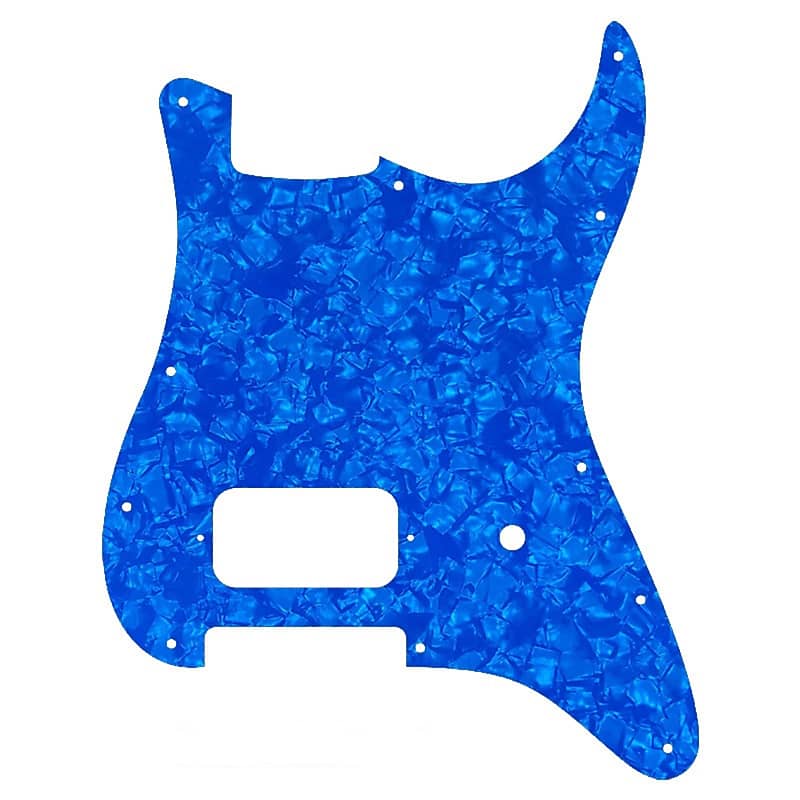 11-Hole Single Humbucker Strat Pickguard - Multi-Color Pearl | Reverb