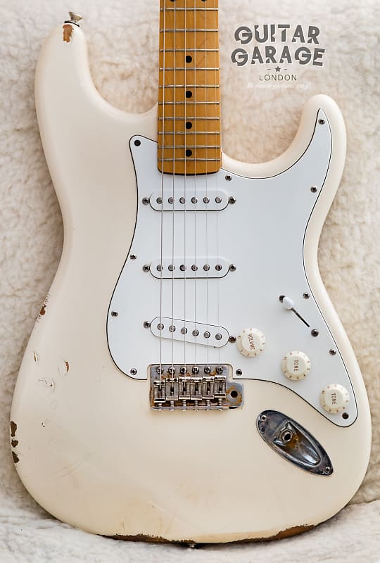 FENDER Japan USA Road Worn Stratocaster Vintage White guitar | Reverb