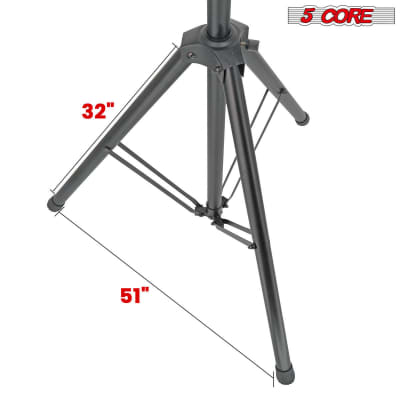 5 Core Speaker Stand Tripod Crank Up Height Adjustable Tall | Reverb