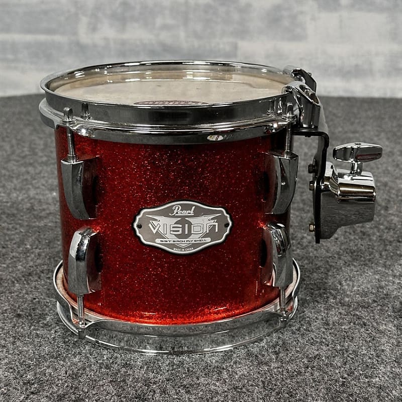 Used Pearl Vision Birch Tom 8x7 Orange Sparkle | Reverb