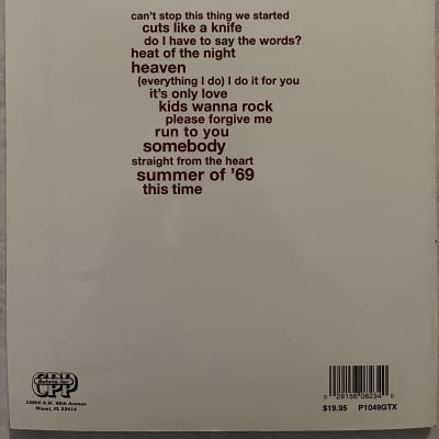 Bryan Adams - So Far So Good - Guitar tab / tablature Book | Reverb