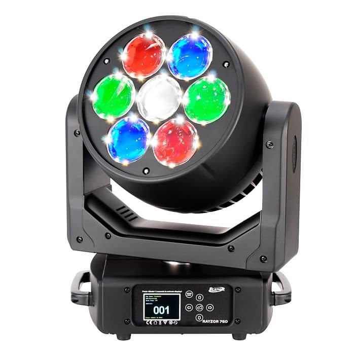 Elation RAYZOR-760-RST-01 7x60W RGBW LED Moving Head Wash | Reverb