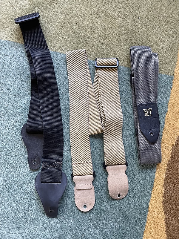 Ernie Ball Strap + 2 other no name guitar straps 90s-2010s | Reverb