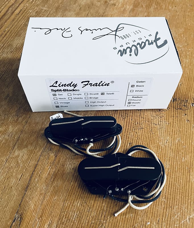Lindy Fralin Split Blade Blues Telecaster Pickup Set Black | Reverb