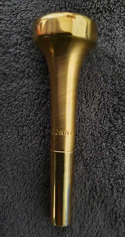 CONN 4 , brushed 24k gold plated trumpet mouthpiece | Reverb