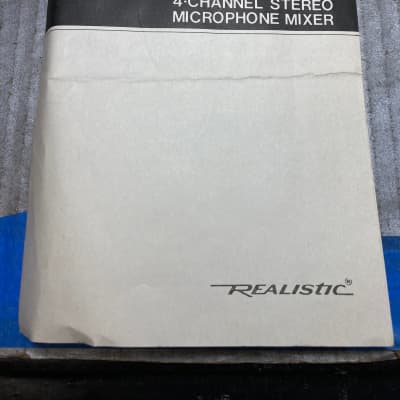 Realistic 4 Channel Stereo Mike Mixer | Reverb