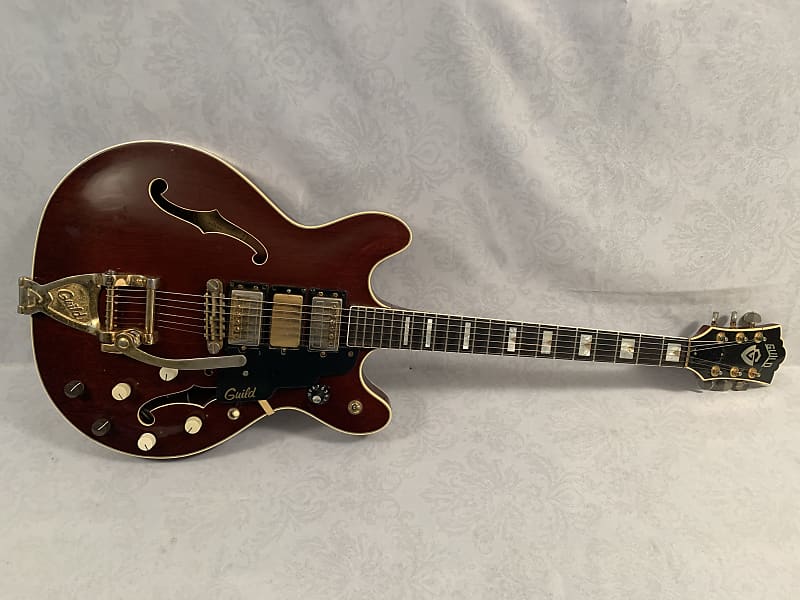 1973 Guild Starfire VI Modded with Original Hardshell Case | Reverb