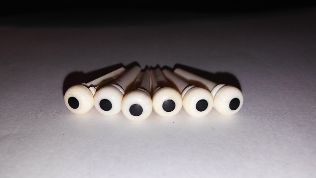 Premium Pre-Ban Elephant Ivory Bridge (B. Colosi) Pins For CF | Reverb