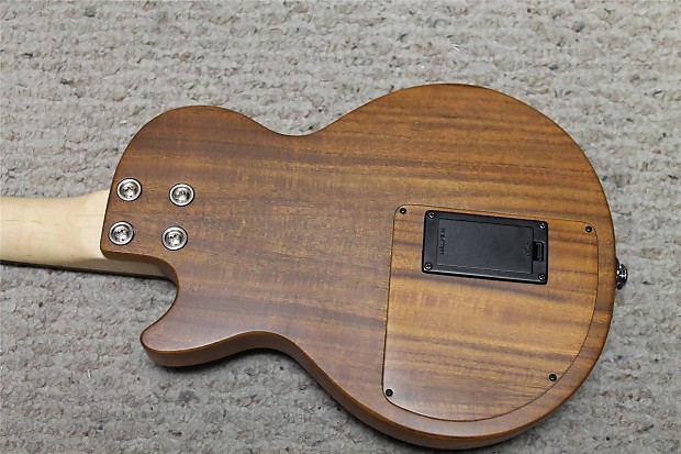 Eleuke Concert LP Style Natural electric solid body ukulele | Reverb