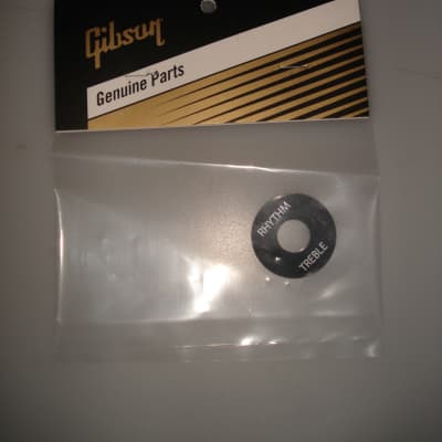 Gibson Pickup Black w White Letters pickup selector ring | Reverb