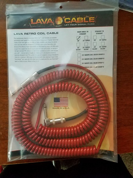 Lava Retro Coil Cable USA Retro Coil Cable 2016 Candy | Reverb Canada