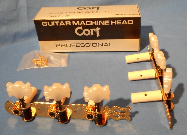 NEW OLDSTOCK GOLD CLASSICAL GUITAR MACHINE HEADS CORT GM-173 | Reverb