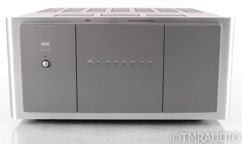 NAD M25 Seven Channel Power Amplifier; M-25; Silver | Reverb