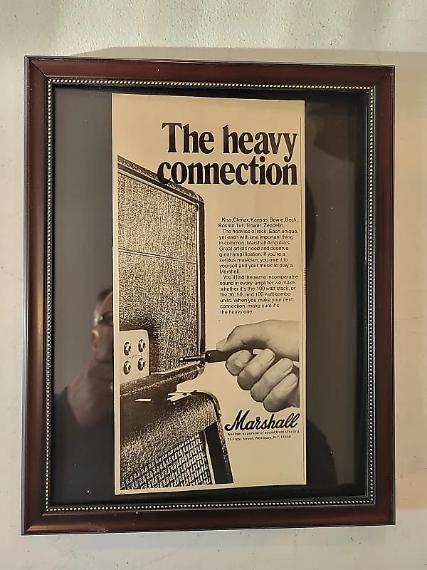 1978 Marshall Amplifiers Promotional Ad Framed Kiss, | Reverb Italia