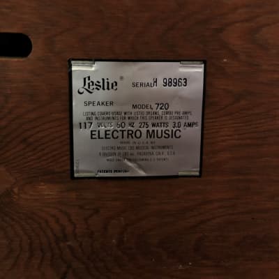 Leslie 720 1970s Brown finish with fabric | Reverb