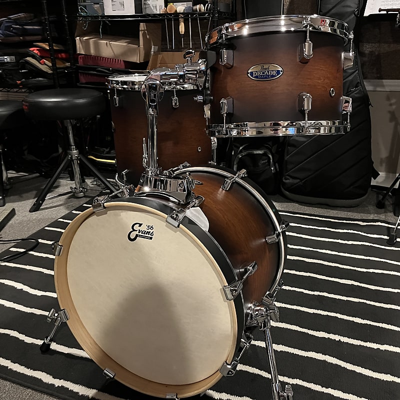 Pearl Decade Maple 3-piece Bop Kit Shell Pack - Satin Brown | Reverb