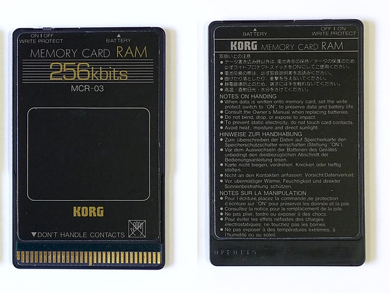 Korg MCR-03 Memory Ram Card 256kb 707 WAVESTATION AD SR EX | Reverb UK