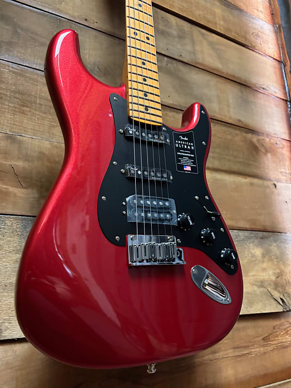 Fender American Ultra II HSS Stratocaster - Sinister Red w/ | Reverb