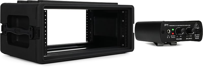 SKB 1SKB-R4S Roto-Molded Shallow 4U Rack Case Bundle with | Reverb