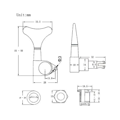 6 String Bass Tuning Pegs Machine Heads Set in Gold | Reverb Australia