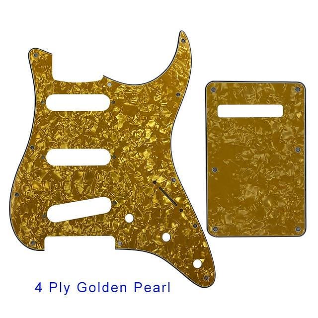 Pickguard Stratocaster - 4Ply Golden Pearl | Reverb