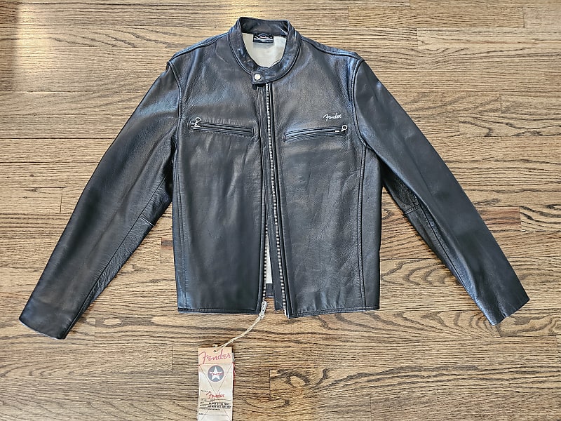 Fender 50th Anniversary Stratocaster Leather Jacket - Large | Reverb