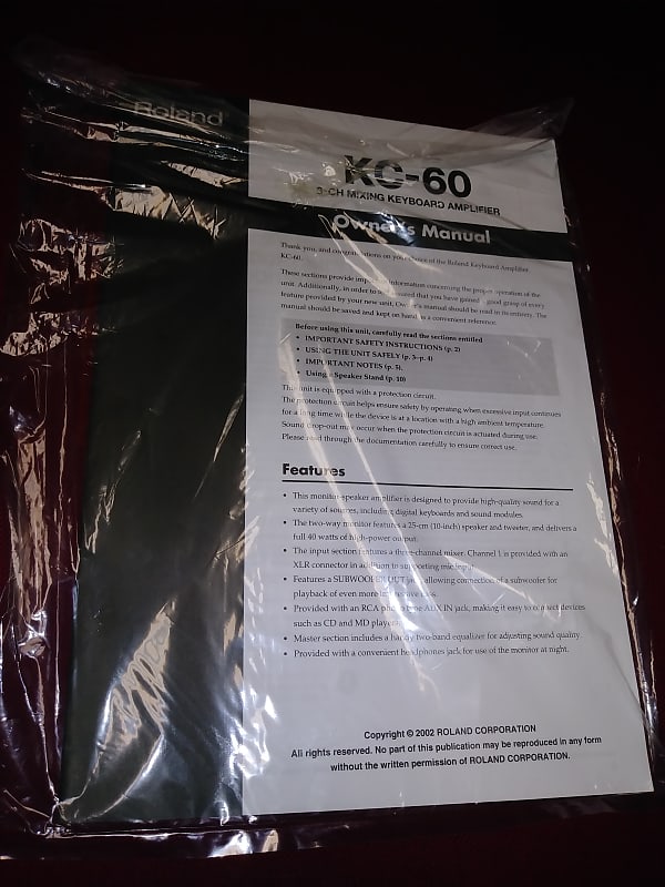 Roland KC-60 3-CH Mixing Keyboard Amplifier Amp Owner's | Reverb UK
