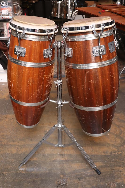 Gon Bops IC-3014 Conga Set w/Stand Vintage 1970's | Reverb