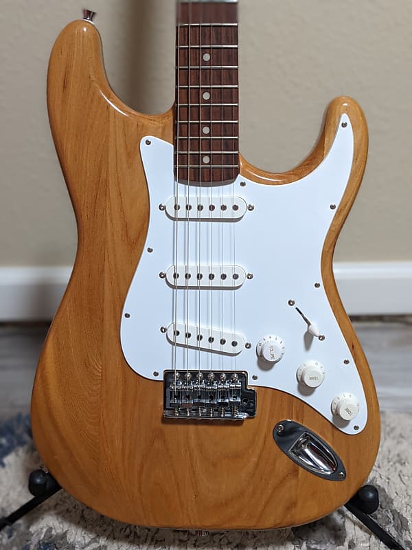 1999 FSR Squier Affinity Natural Ash Stratocaster | Reverb