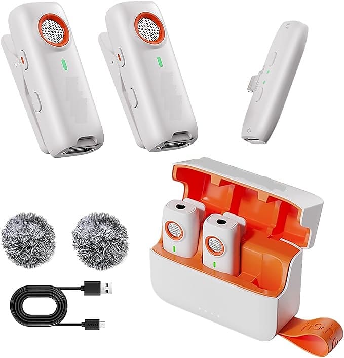 Mic, Wireless Lavalier Microphone, Plug & Play, DSP Noise | Reverb