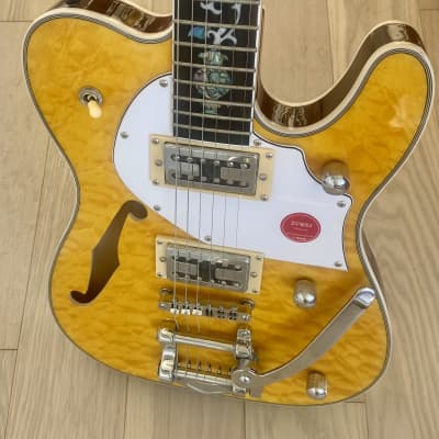 Zuwei Thinline Telecaster 2022 Transparent Yellow | Reverb